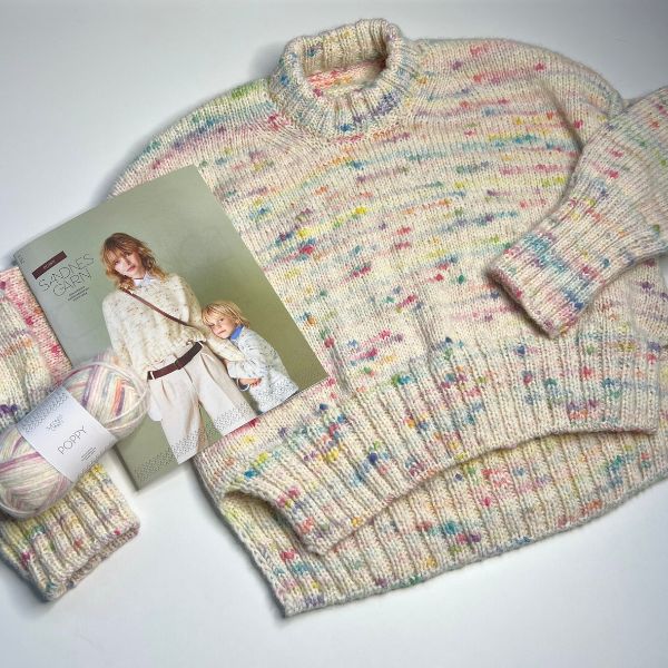 Strikkekit Hadley Genser i Poppy fra Sandnes – KreStoffer